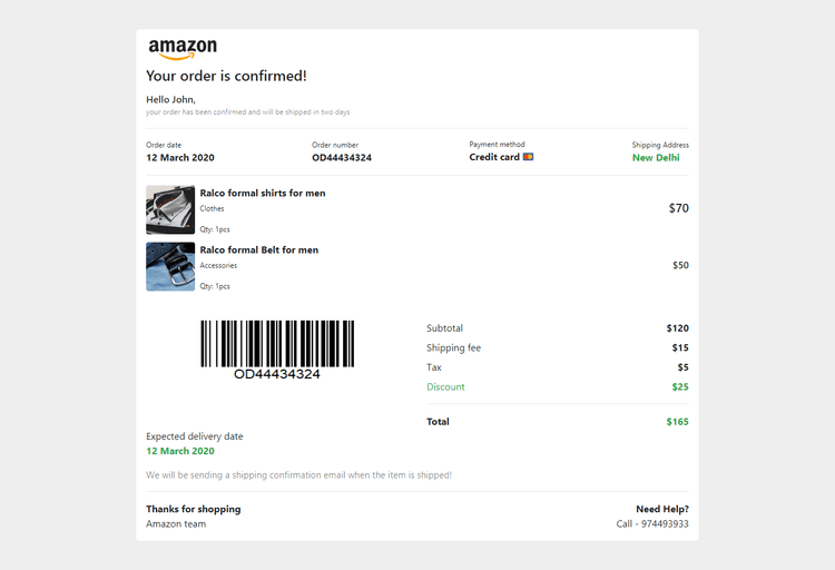 Bootstrap 3 Business Invoice snippet Example
