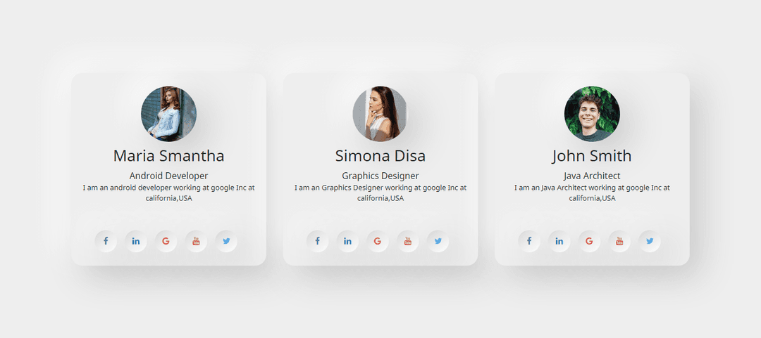 Pure CSS Neomorphic simple shadow design Example