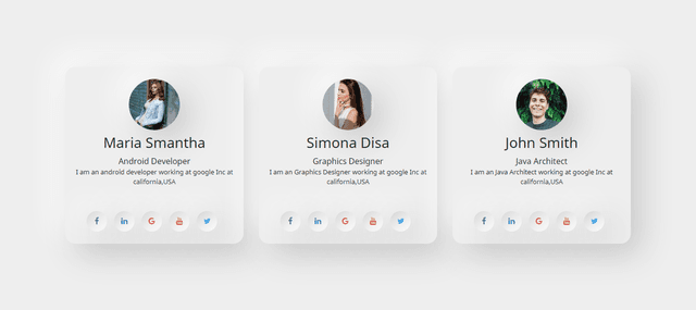 Pure CSS Neomorphic simple shadow design Example