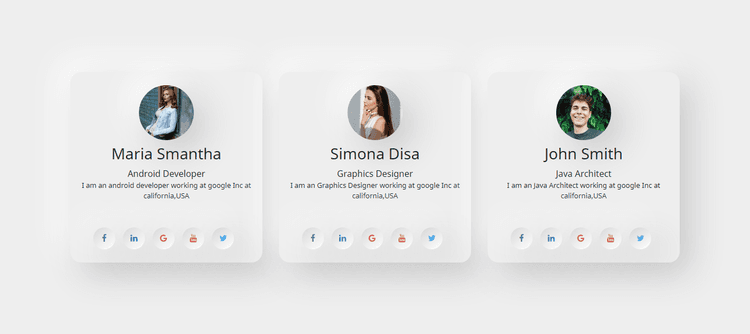 Pure CSS Neomorphic simple shadow design Example